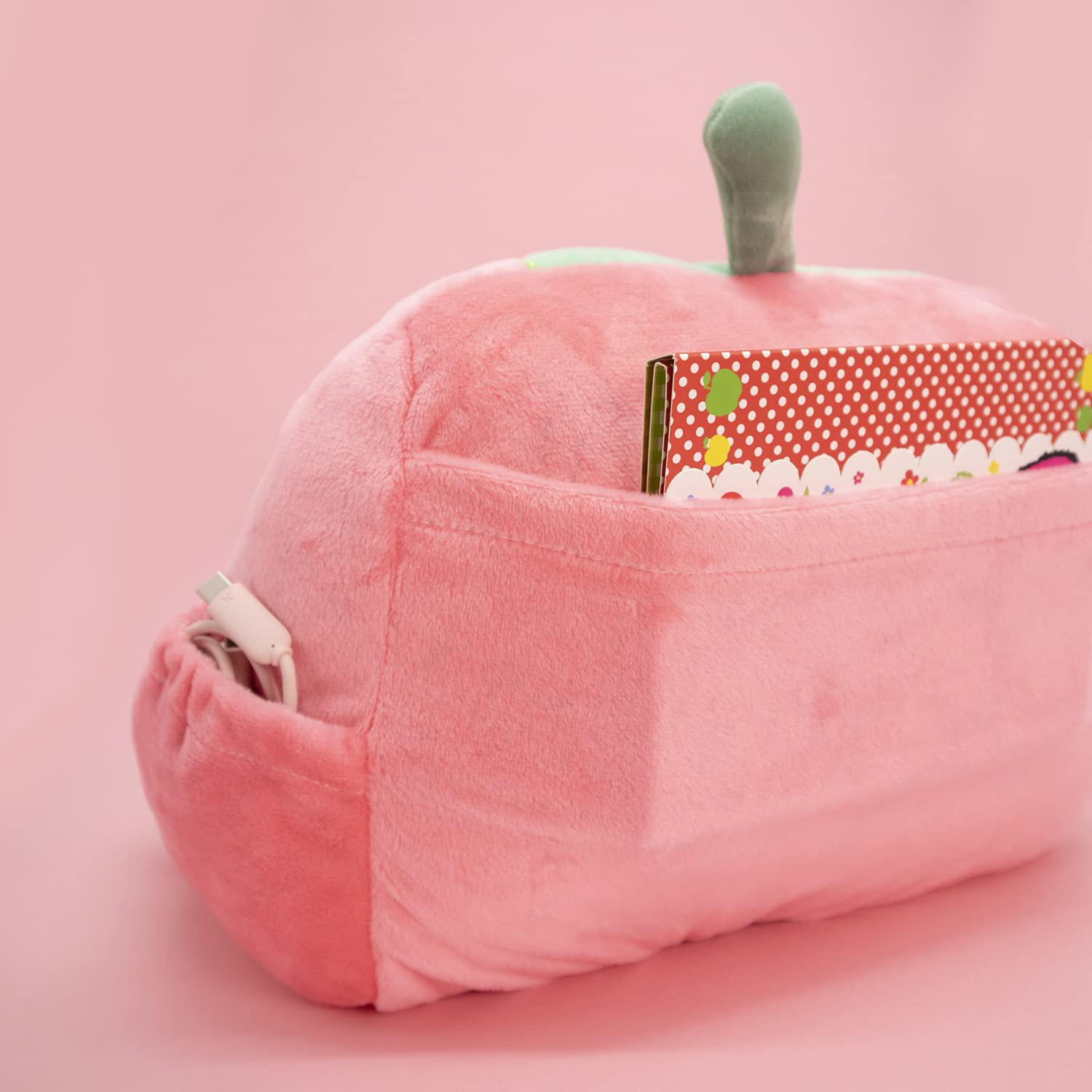 Bewaltz Plush Tablet Tech Stand Kawaii Cute Fun Kawaii Soft Microfiber Unique Gift for Kids (Strawberry)