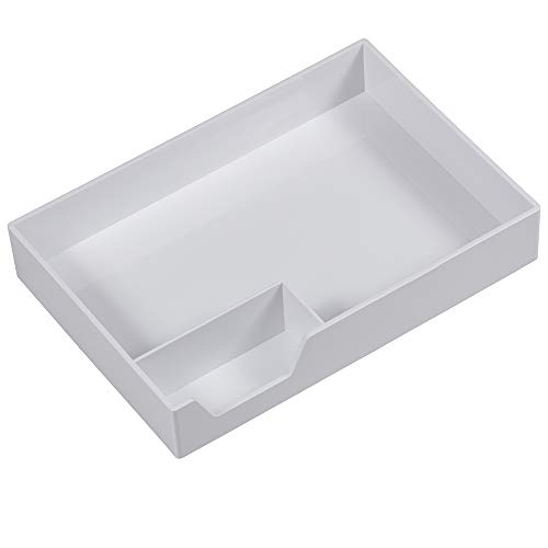 JAM PAPER Stackable Desktop Trays - White - Office Desk Supply & Paper Organizer Set - 1 Top Tray & 2 Letter Trays/Pack