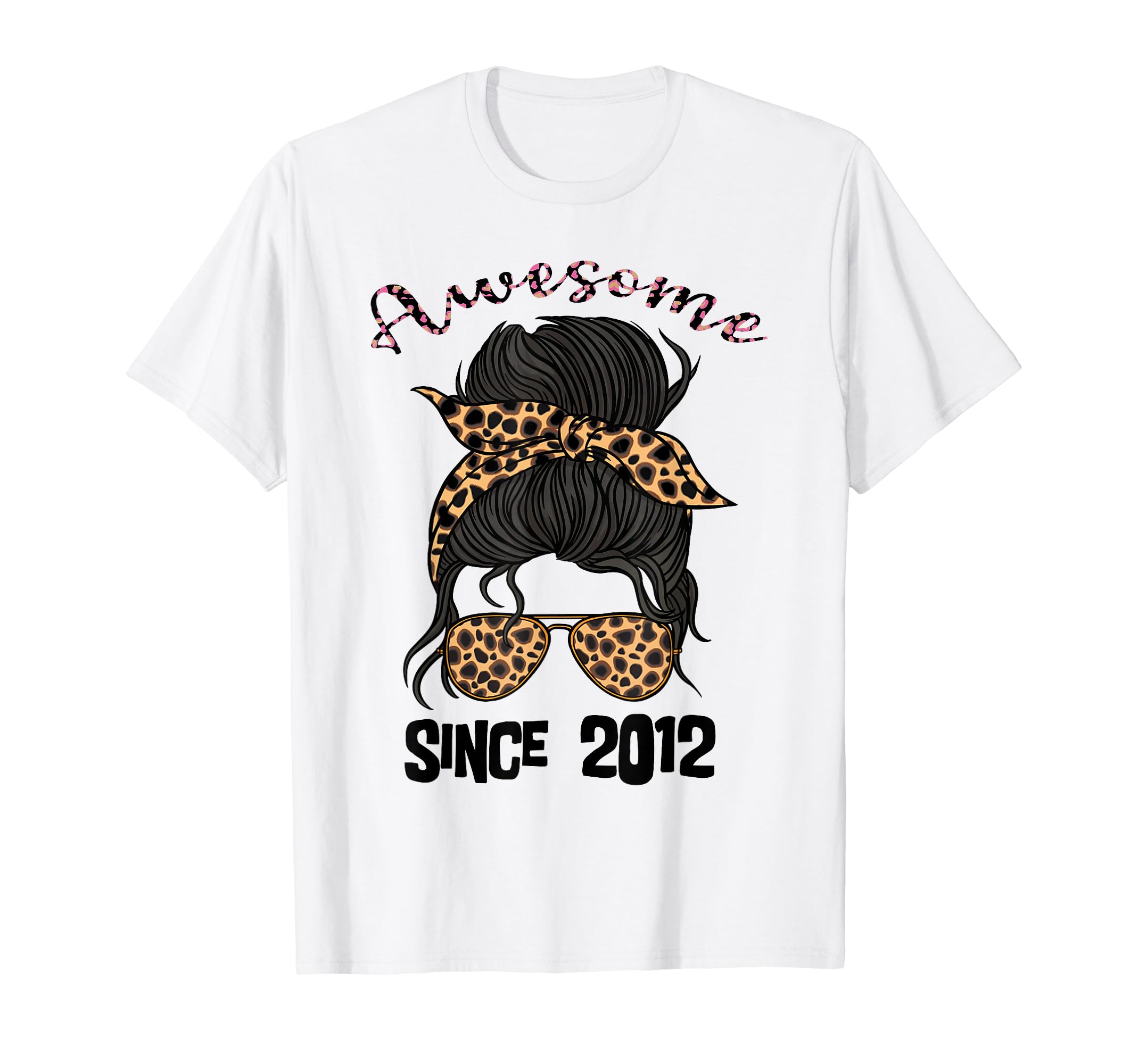 12 Year Old Awesome Since 2012 12th Birthday Woman and Girl T-Shirt