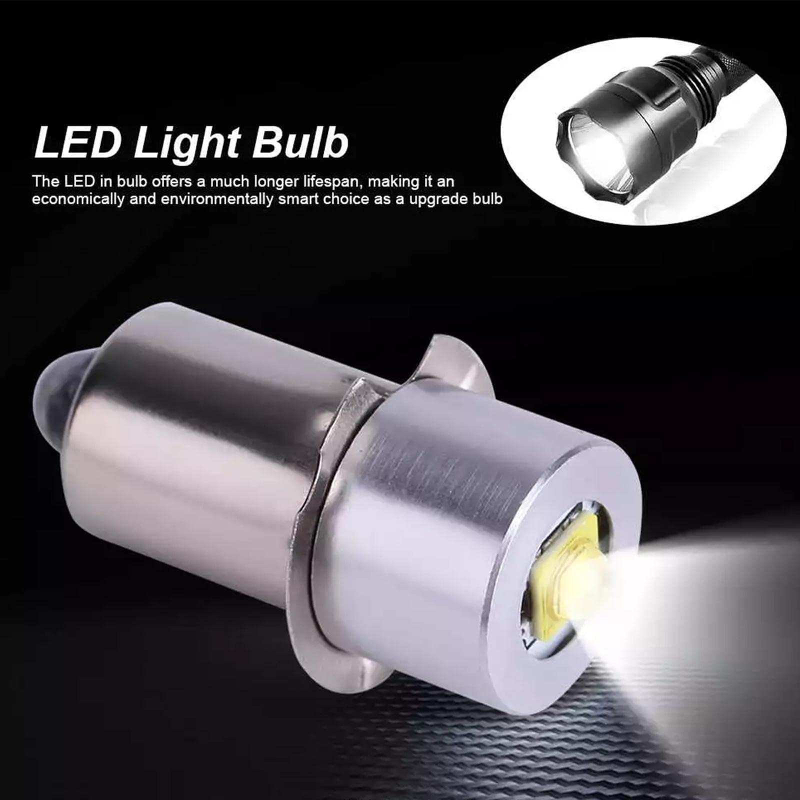 1PC P13.5S Mag Light LED Bulb 3-6 C&D Cells Torch Flashlight LED Converter 6V White 12V 3V 9V 18V White/Warm 24V 4.5V
