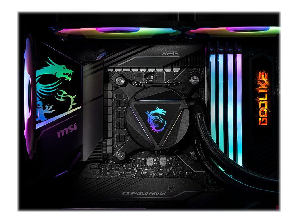 MSI MAG CORELIQUID 360R V2 AIO CPU Liquid Cooler - Rotatable ARGB Blockhead, Integrated Radiator Pump, Split-Flow Water Cooling, Evaporation-Proof Tubing, Easy to Install - AMD & Intel Compatible