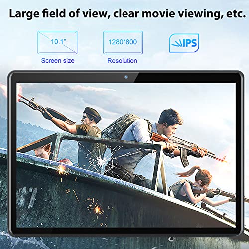 2 in 1 Tablets 10 Inch Android 11 with Keyboard Mouse, 4GB RAM+64GB ROM/128GB Upgrade Tablets, Dual 5G WiFi, Quad Core, Dual Camera, 6000mAh, WiFi, GPS, Bluetooth, Google Store Phones (Red)