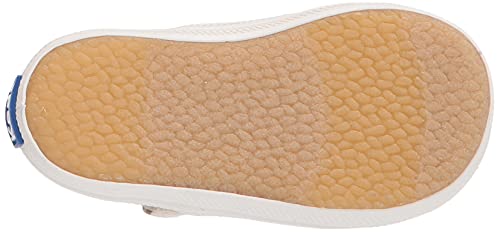 Keds baby girls Champion Lace Toe Cap T-strap Sneaker, Snow Leopard, 3 Infant US