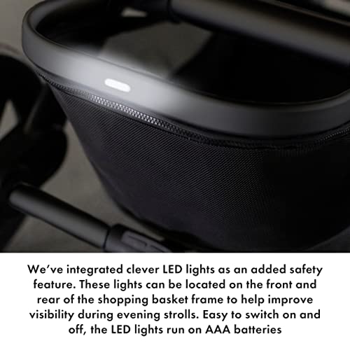 Joolz Day+ Stroller for Babies from Birth to Toddlers 6 Month+ (up to 50lbs) Complete Set: Cot & Seat (incl. Raincover) One-Hand Compact Fold - Reversible Parent Facing Stroller Seat - Gorgeous Grey