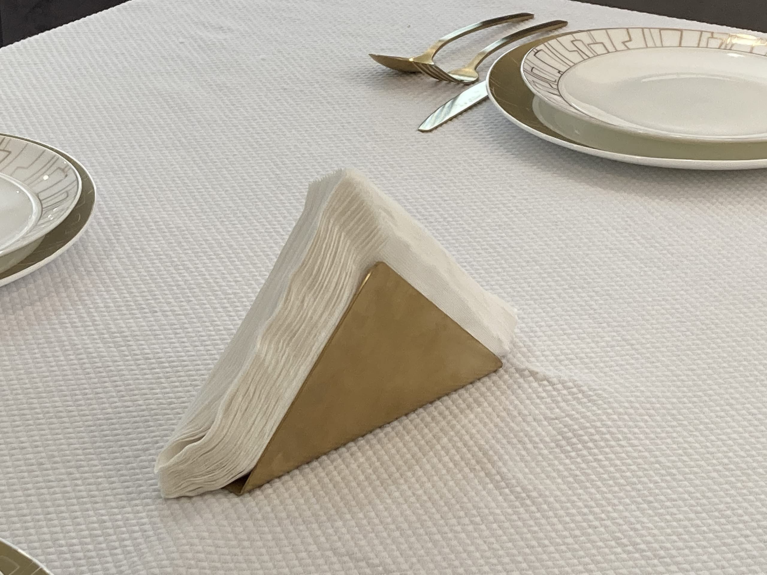 Modern Matte Gold Napkin Holder for Dining Table, Kitchen Countertop, Paper Organizer, Decorative Stainless Steel Cocktails, Organizer & Dispenser Gift