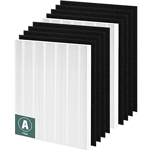 115115 Replacement Filters A for Winix PlasmaWave Air Purifier C535, 5300-2, 6300-2, 5300, 6300, AM90, P300, Funmit 2 True HEPA Size 21 Filter + 8 Activated Carbon Pre-Filters