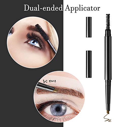 13Pcs Eyebrow Kit with Eyelash Curler, Eyebrow Grooming Trimming Kit with Eyebrow Razor Comb Scissors Tweezers Pen Stencil Shaper for Women Black