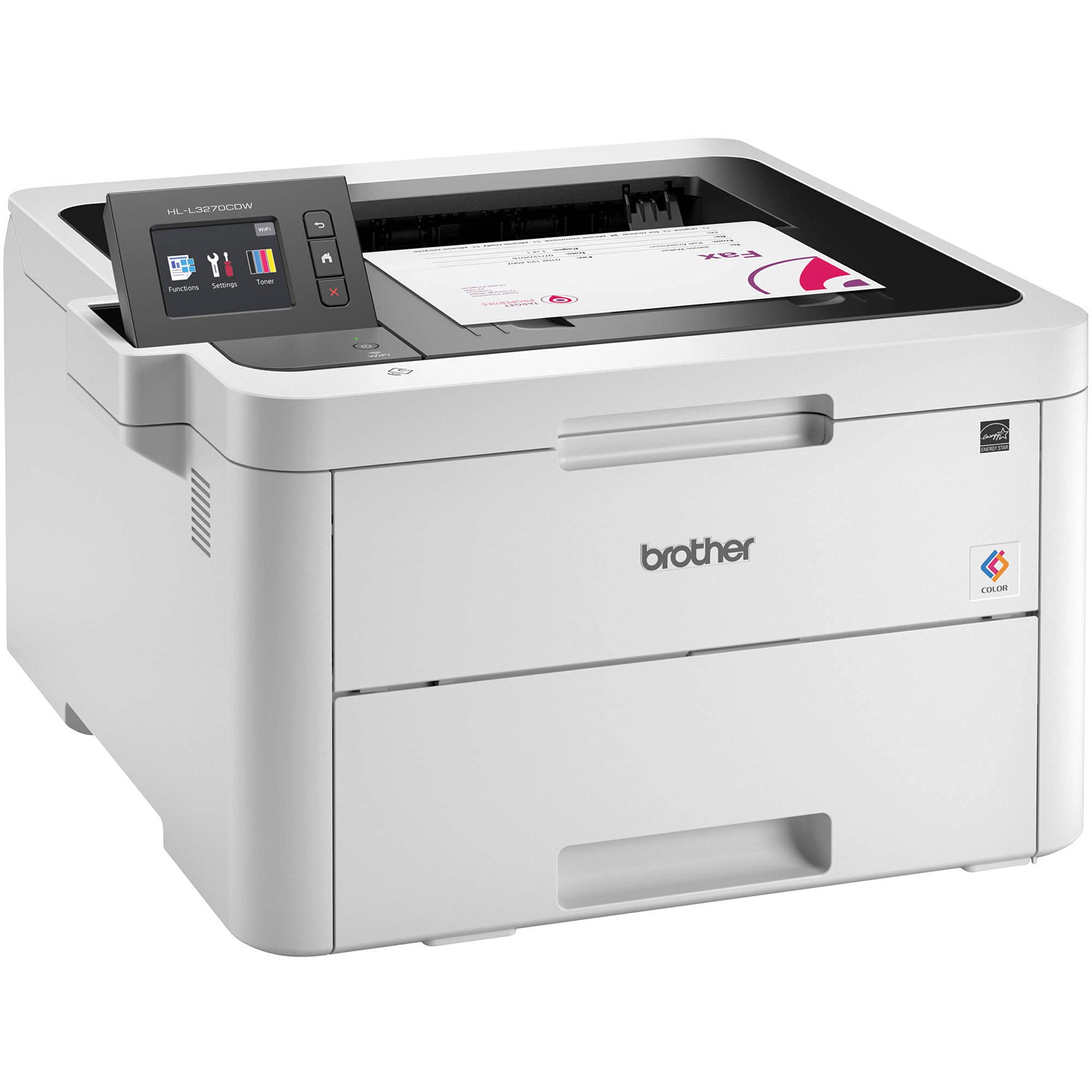 Brother HL-L3270CDW Compact Wireless Digital Color Laser Printer with NFC for Home Office - Print Only - 2.7" Color Touchscreen, Auto Duplex Print, Speed Up to 25 ppm, 250 Sheet, USB Printer Cable
