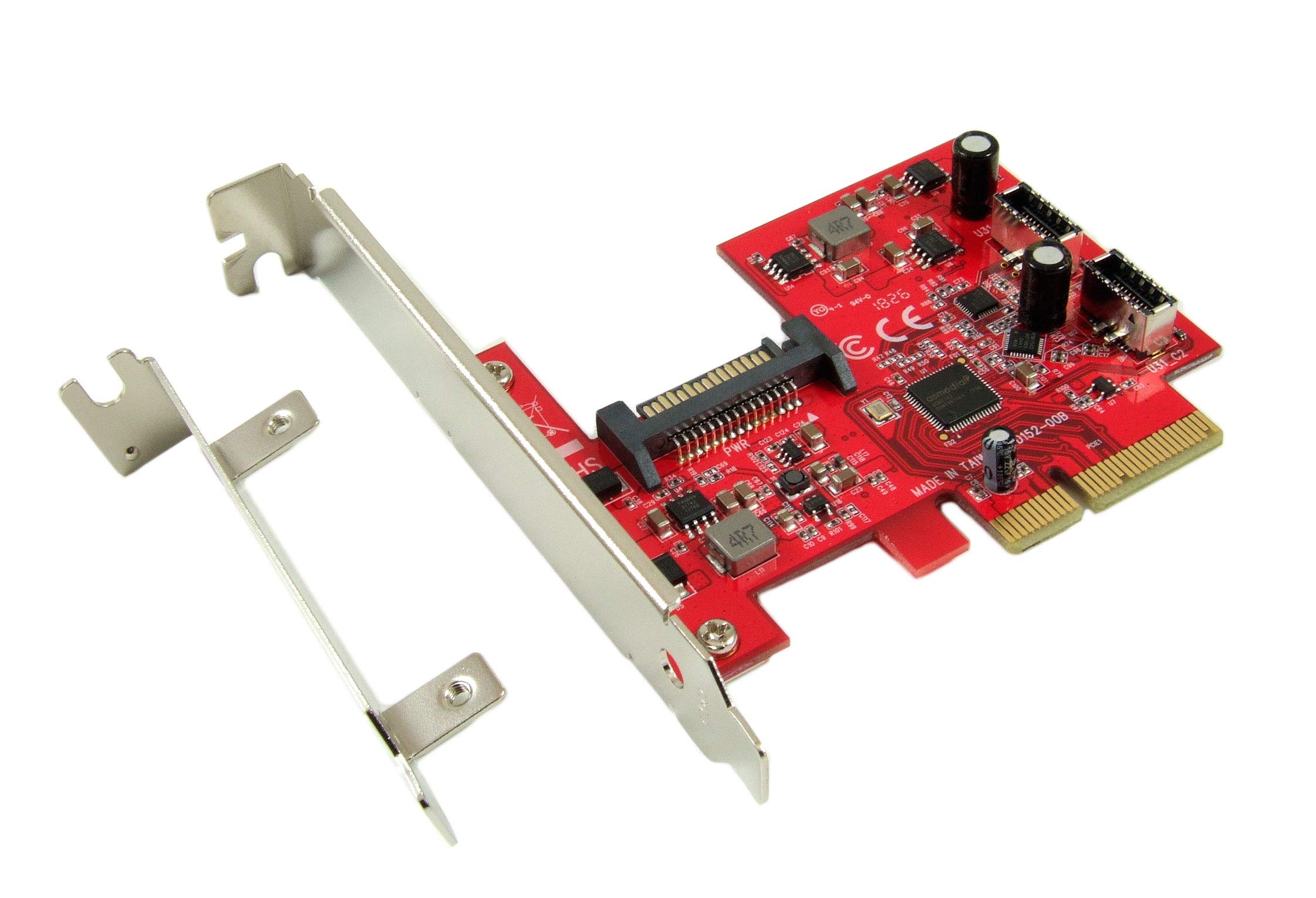 Ableconn PEX-UB152 USB 3.2 Gen 2 (10 Gbps) 2-Port Type-C Internal 20Pin Key-A Header PCI Express (PCIe) x4 Host Adapter Card (ASMedia ASM2142 Chipset)
