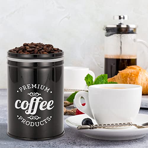 3 Piece Food Jars Canisters Sets, Airtight Coffee Container, Tea Organizer, And Sugar Canister, Rustic Farmhouse Decor for Kitchen Countertop (Black)