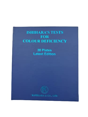 Crabby Ishihara Test Chart Books for Color Deficiency 38 Plates Latest Edition with User Manual