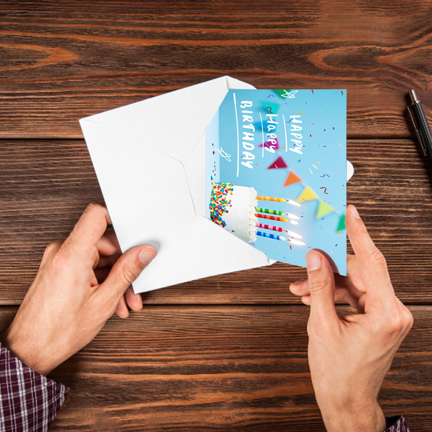 160 Birthday Cards Bulk with Short Generic Message Inside, Birthday Cards with Envelopes 4 x 6 inches, 20 Unique Designs, for Family, Group,Office, Business, Cards in Box