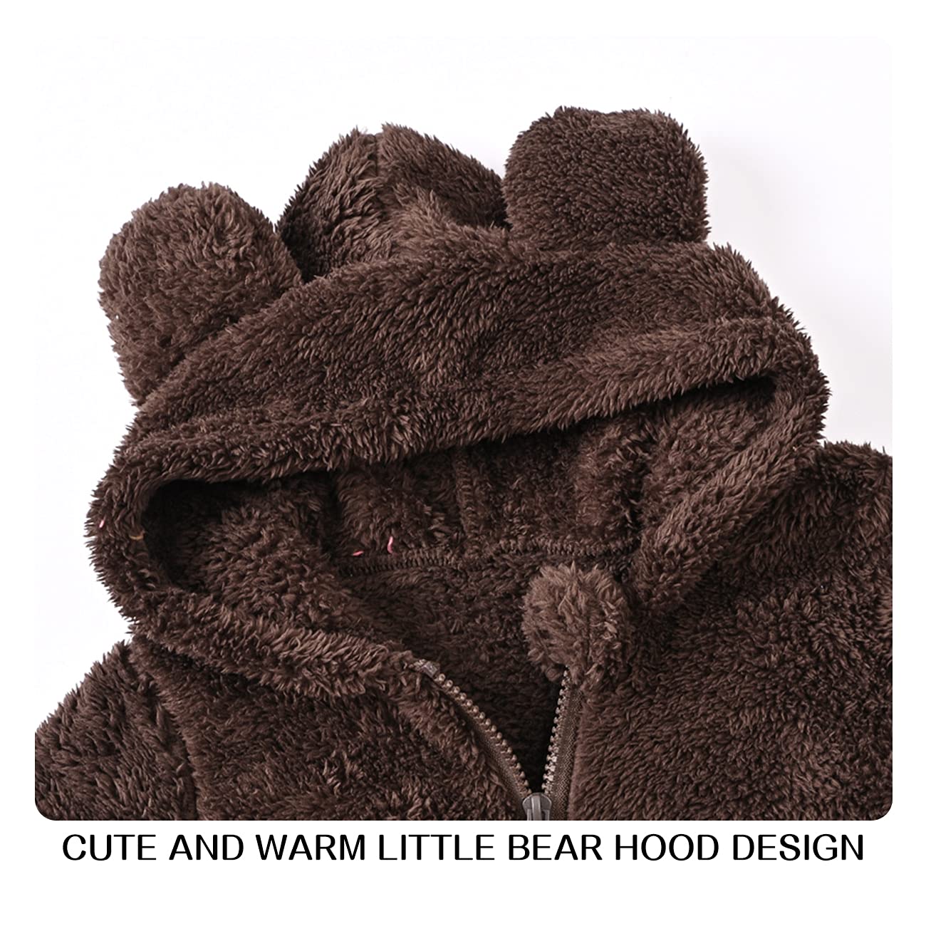 Mokitoni Baby Pram Boy Romper Winter Clothes Warm Snowsuit Coat Bear Hoodie 6 9 12 months