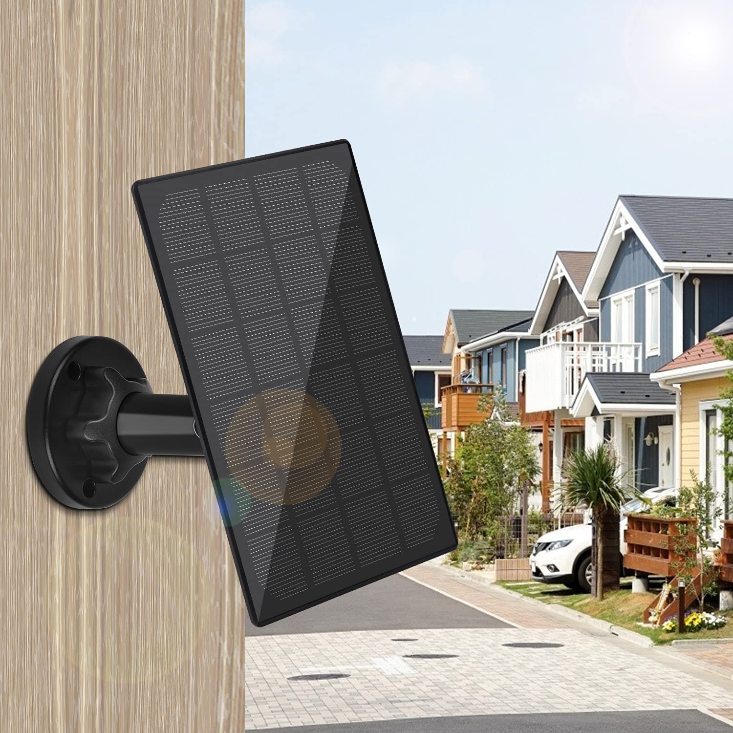 Solar Panel for Security Camera,USB Solar Panel Compatible with Rechargeable Battery Camera,5V 3.5W Waterproof Solar Panel with 10ft Charging Cable,Adjustable Security Mount(3 Pack)