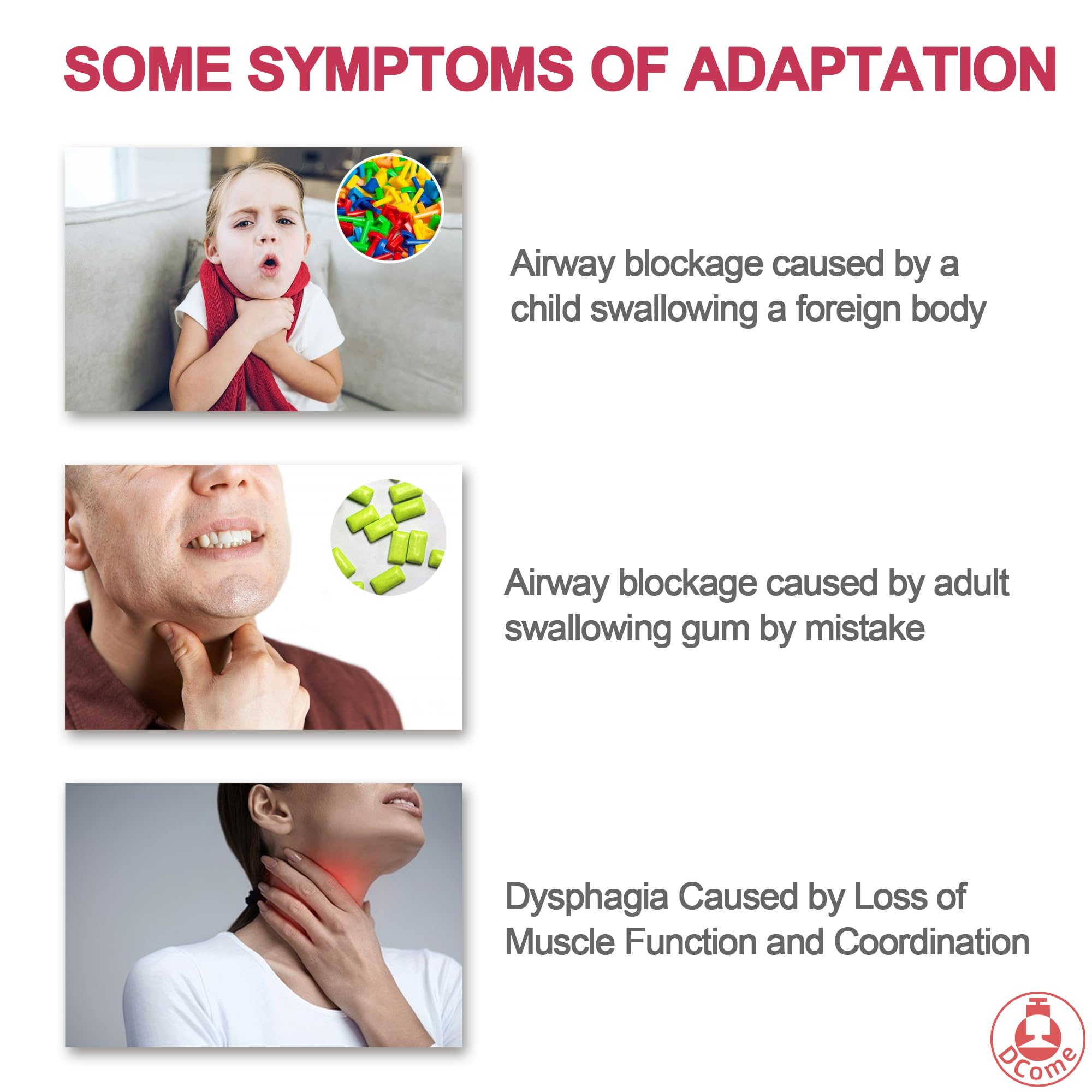 DCome Child & Adult Removal Suction Apparatus for Removing Blocked Objects, Effective & Portable Device with 4 Size Masks, Easy to Carry, Safe & Strong, Authorized US Patented Product