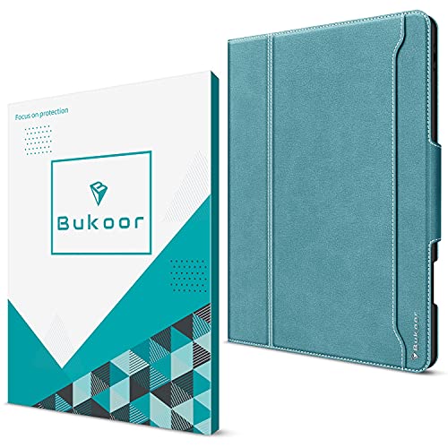 BuKoor iPad Pro 11 inch Case 2022 4th/3rd/2nd/1st Generation Case (2021/2020/2018) with Pencil Holder, Auto Sleep/Wake Function Smart PU Leather with Pocket Shockproof Magnetic Clasp Cover (Green)