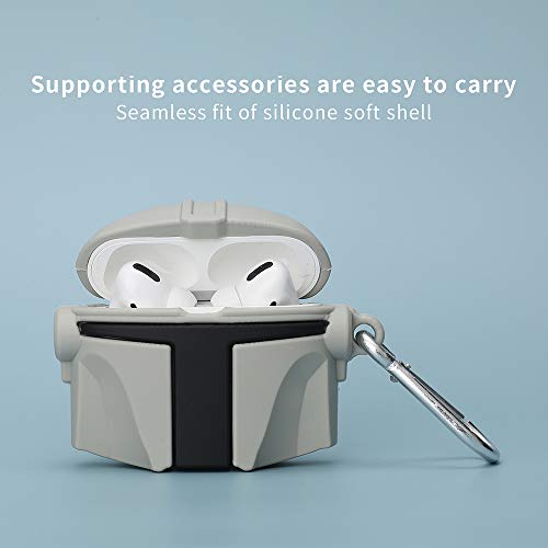 Compatible with Airpod Pro Case Cover, 3D Popular and Cute Silicone Design,Soft Silicone Portable&Shockproof Airpod Case,for Apple Airpod Pro Charging Case (Helmet Pro)