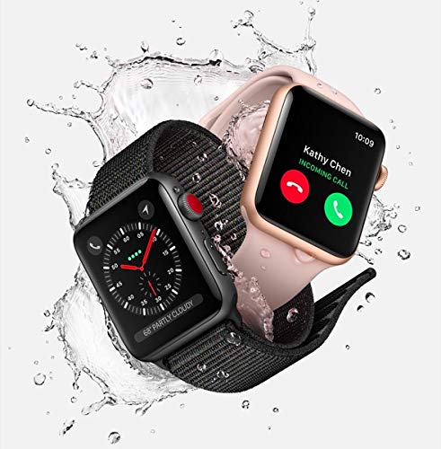 Apple Watch Series 3 (GPS, 38MM) - Silver Aluminum Case with White Sport Band - (Renewed)