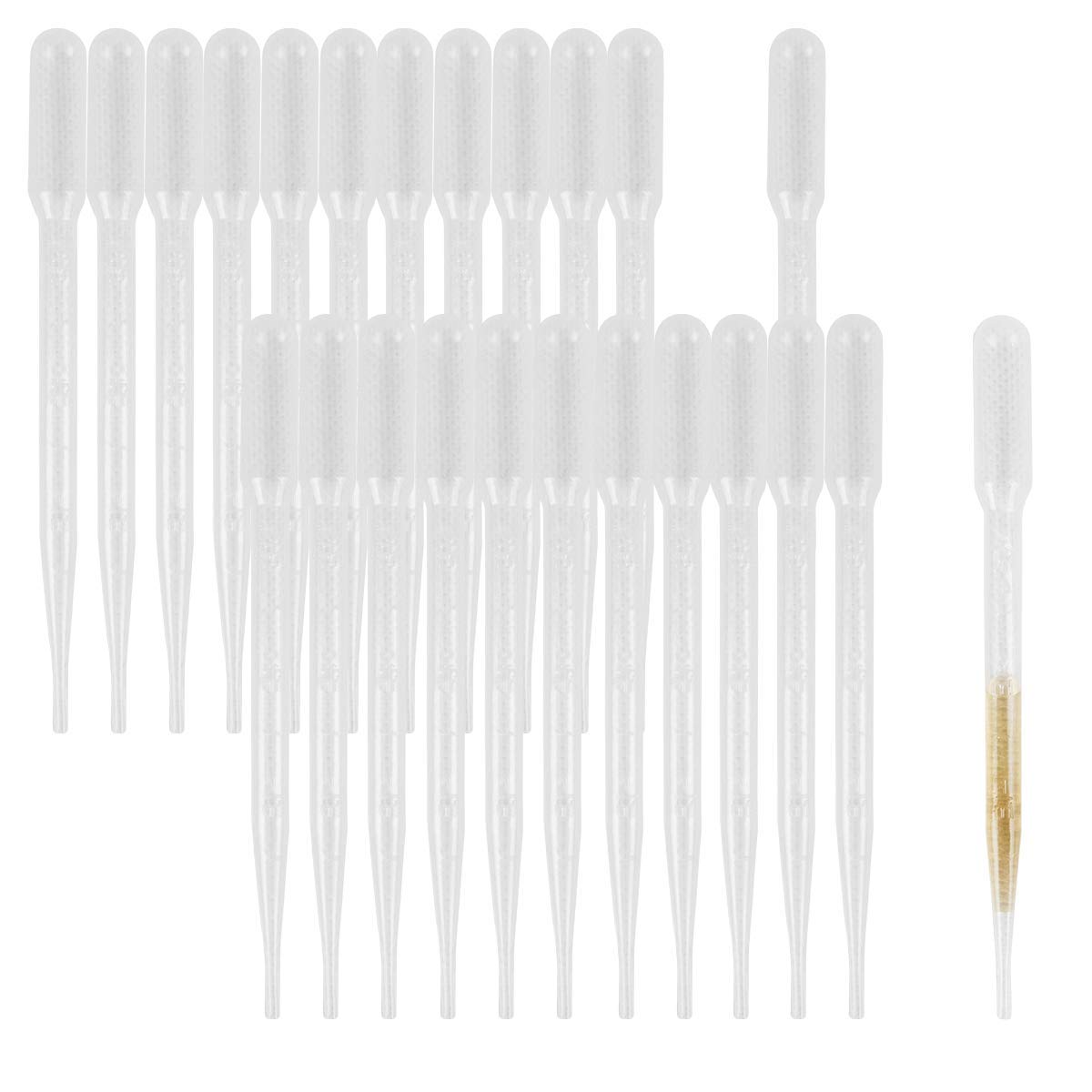 200 Pack 5ML Plastic Transfer Pipettes Disposable Graduated Pipettes Eye Dropper for Essential Oils,Crafts