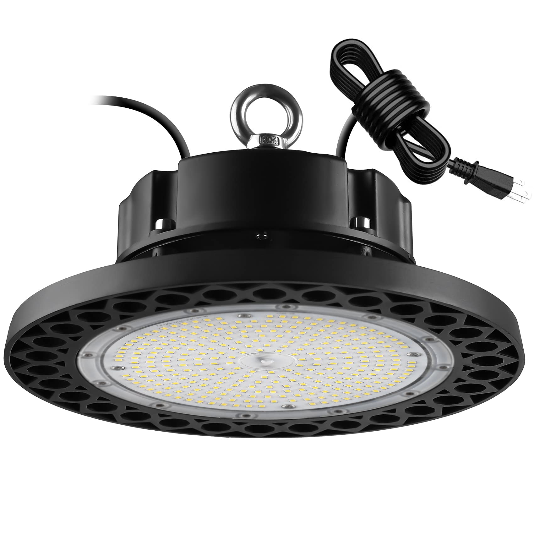 SERWING LED High Bay Light 150W, Super Bright led Shop Light 21,000LM Daylight, IP66 Waterproof Commercial Warehouse Area Light, 1-10V Dimmable High Bay Shop Light1