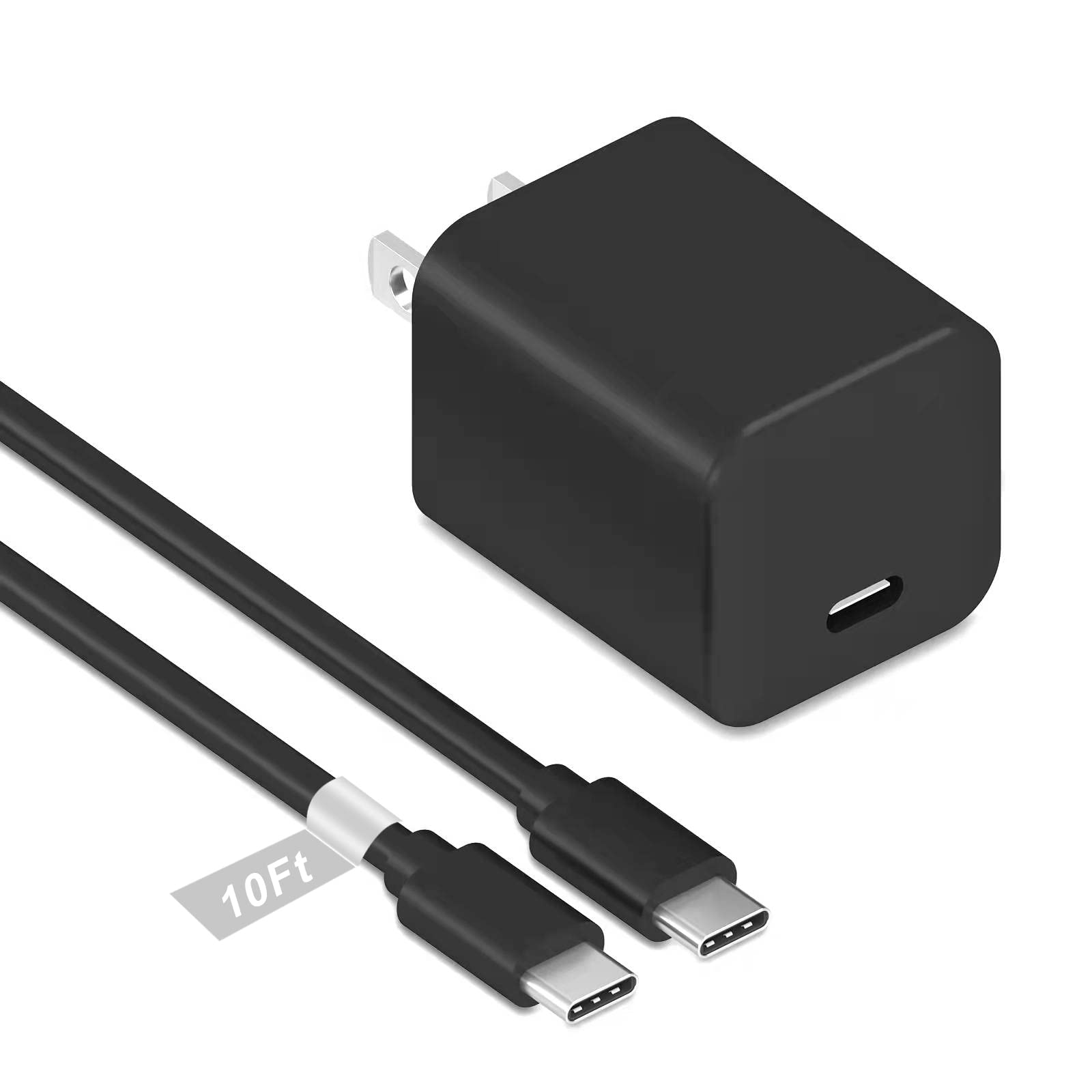 10Ft Switch Replacement Charger for Nintendo Switch PD Power Charger Cord Adapter, Fast Charger Intened for Nintendo Switch/Switch Lite/Switch OLED,with 10Ft USB C Cable