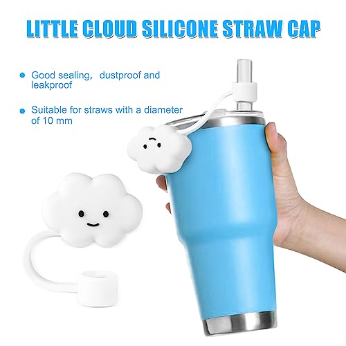 4Pcs Straw Cover Cap for Stanley Cup, Cute Silicone Straw Topper Compatible with Stanley 30&40 Oz Tumbler, Anti-dust Straw Cover, Reusable Straw Cover Cap for 10mm Stanley Cup Straws Accessories