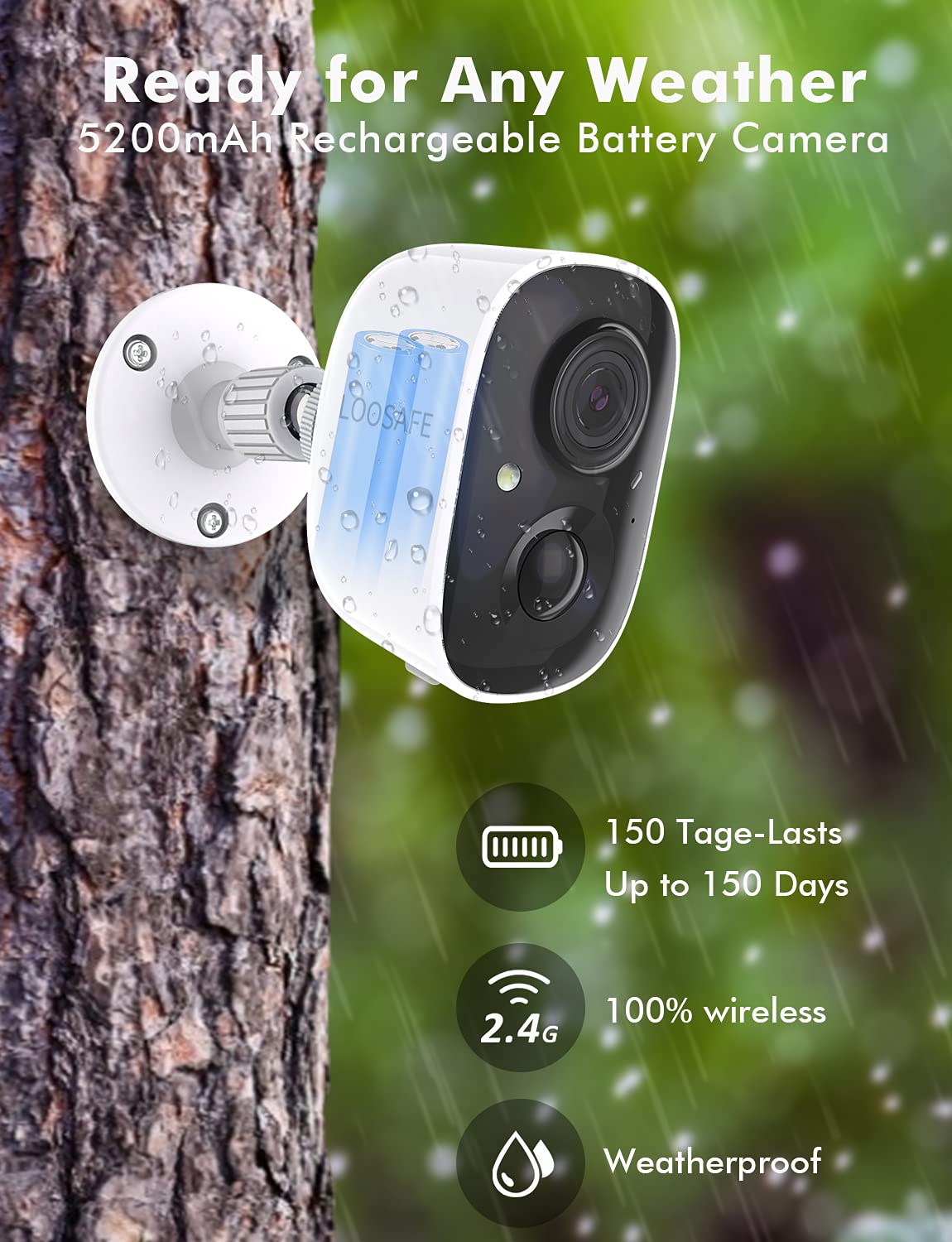Security Cameras Wireless Outdoor for Home Surveillance, 1080P Spotlight Camera Color Night Vision, PIR Motion Detection, Lifetime Free Cloud Storage