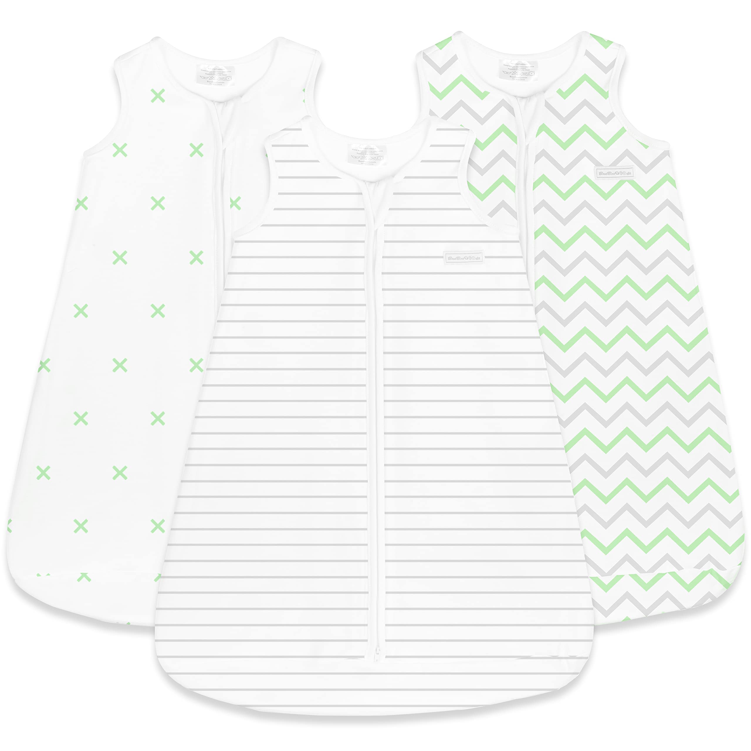 GREY/GREEN CHEVRON sleep sack (18-24 Months)