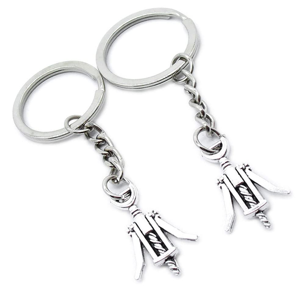 100 Pieces Keychain Keyring Door Car Key Chain Ring Tag Charms Supplies QF1C4Y Wine Bottle Opener