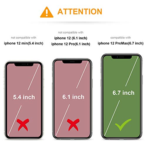 KIHUWEY Compatible with iPhone 12 Pro Max Case Wallet with Credit Card Holder, Premium Leather Magnetic Clasp Kickstand Heavy Duty Protective Cover for iPhone 12 Pro Max 6.7 Inch(Black)