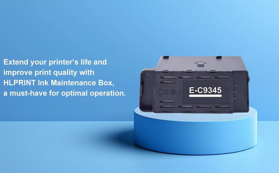 HLPRINT C9345 Ink Maintenance Box Remanufactured for EcoTank Pro ET-5880 ET-5850 ET-5800 ET-16600 ET-16650 Workforce Pro WF-7820 WF-7840 ST-C8000 Printer