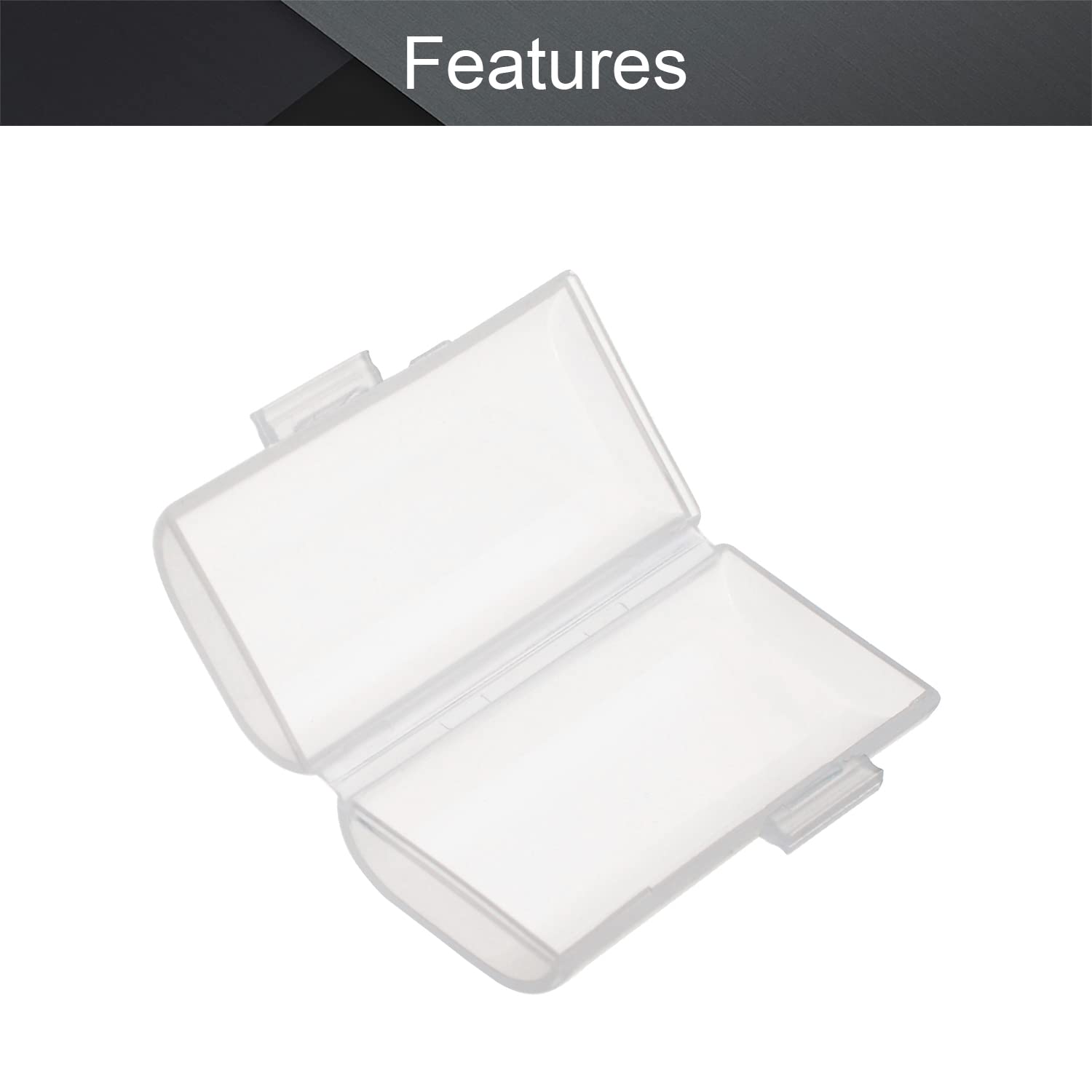 Fielect 2 x AAA Battery Storage Case Holder Organizer Box Transparent 5Pcs