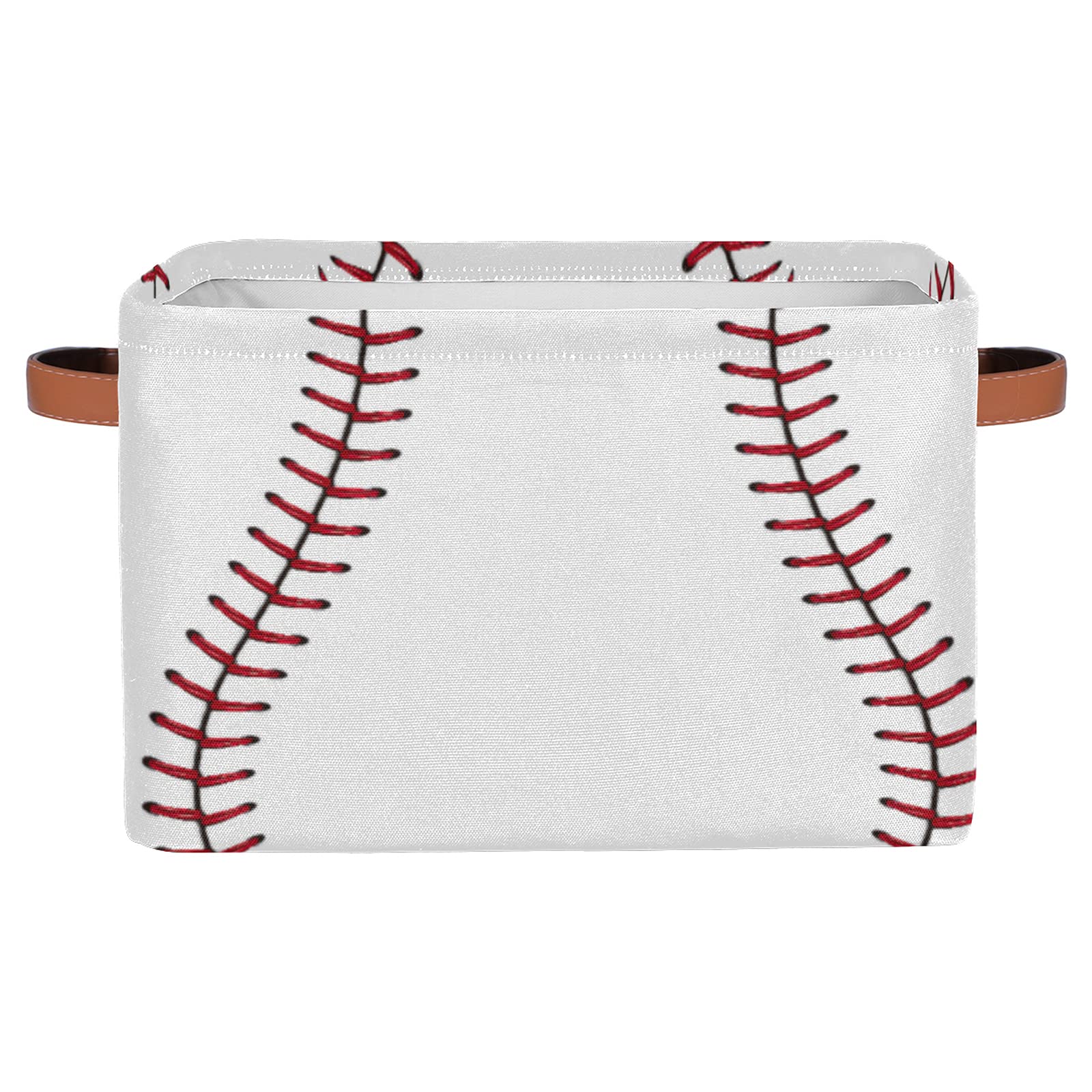 Foldable Storage Baskets, Baseball Cube Organizer Bins with Dual Handles Nursery Closet Shelf Storage Box for Clothing, Books, Cosmetic, Toys, 15"x11"x9.5"