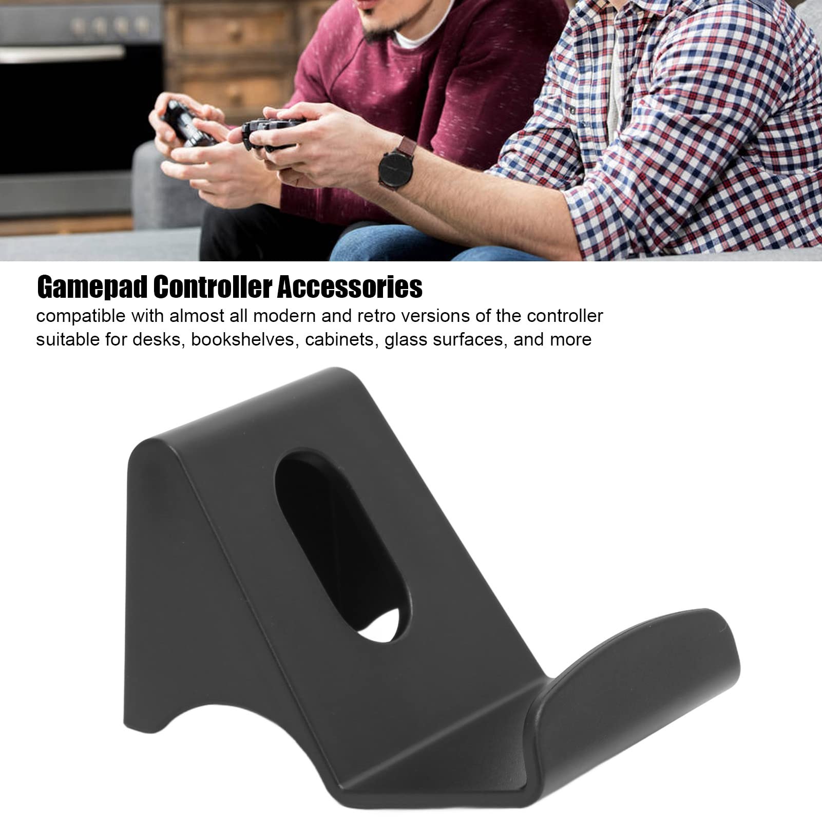 2Pcs Controller Desktop Stand, Universal Game Controller Desktop Stand Gamepad Storage Rack with Screws, Video Game Controller Accessories