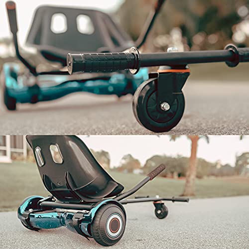 Hoverboard seat Attachment Go-Kart fits 6.5โ/ 8โ/ 10โ hoverboards, Hover cart for Kids & Adults, Accessory for self Balancing Scooter (Blue)