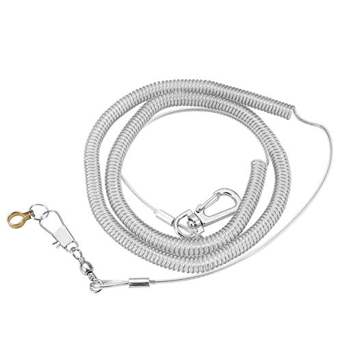 AYNEFY 6m Bird Flying Rope Parrot Bird Anti-bite Outdoor Flying Training Traveling Walking Rope Pet Bird Leash Kits Random Color (Foot Ring Dia. 6.5mm)