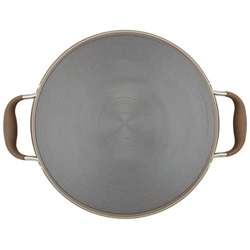 Anolon 83868 Advanced Hard Anodized Nonstick Stockpot / Dutch Oven with Frying / Skillet Pan - 5 Quart and 11 Inch, Bronze Brown