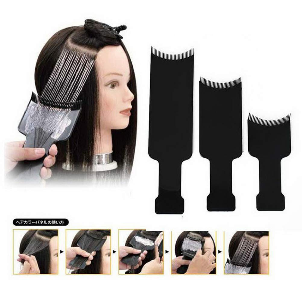 6 Pcs Balayage Highlighting Kit - Hair Color Board with Teeth, Foils, and Brush for Dyeing and Coloring