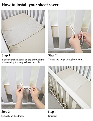 American Baby Company Waterproof Quilted Sheet Saver Pad, Changing Pad Liner Made with Organic Cotton Top Layer, 28" x 14"