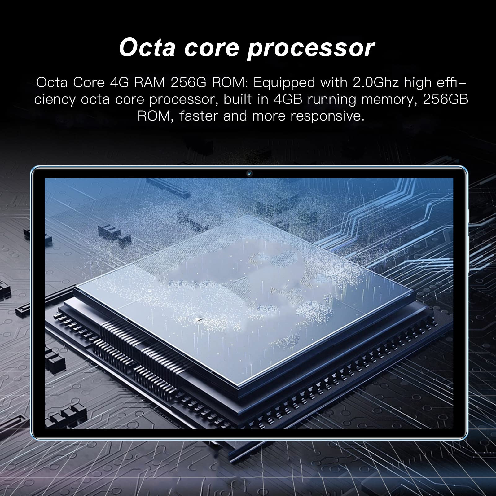 10in Tablet 4GB, Tablet RAM 256GB ROM 1080x1960 IPS HD, 4G Network Calling 5G WiFi for 11 Tablet PC 100‑240V (US Plug)