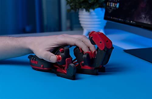 AZERON Cyborg Gaming Keypad β One Handed for PC β with Analog Thumbstick and 29 Programmable Keys β 3D Printed Customized β for Righties (Galaxy Purple)