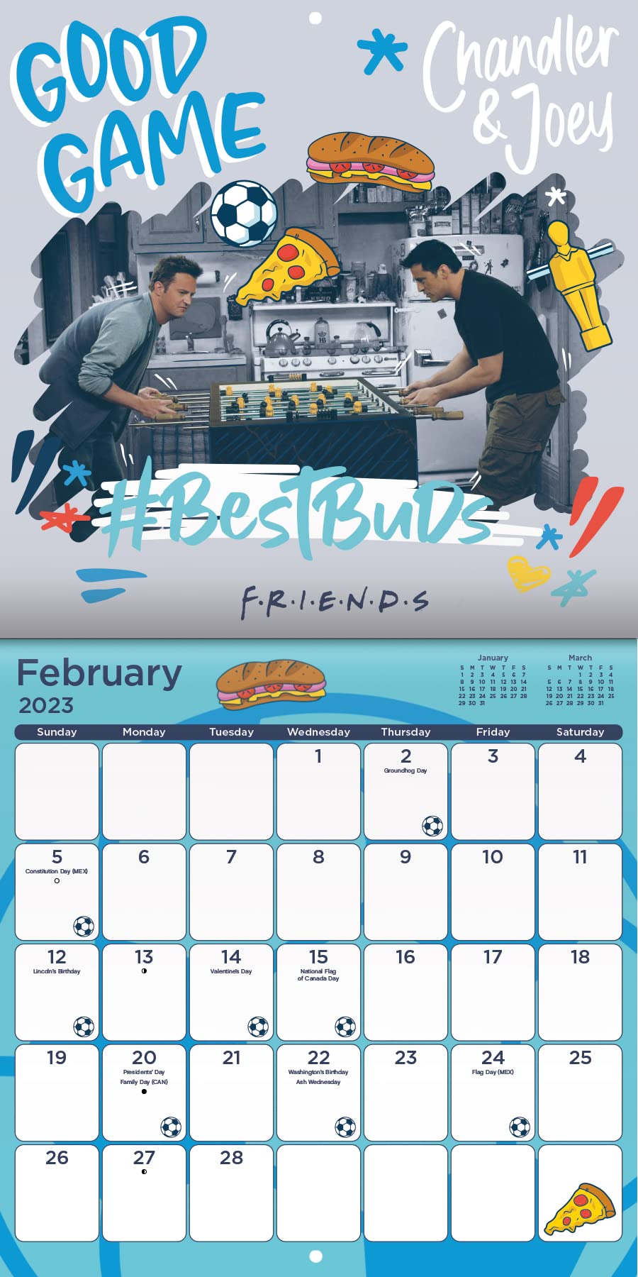 2023 Friends Mini Wall Calendar
