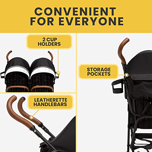Jeep PowerGlyde Plus Side x Side Double Stroller by Delta Children, Black