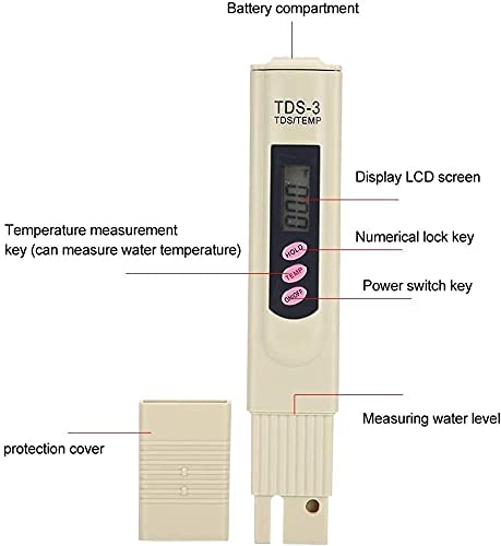 YUESFZ Precise Portable TDS Measurement Probe Test Pen Water Quality Tester Testing Equipment for Drinking Water Aquariums Practical Water Quality Detector