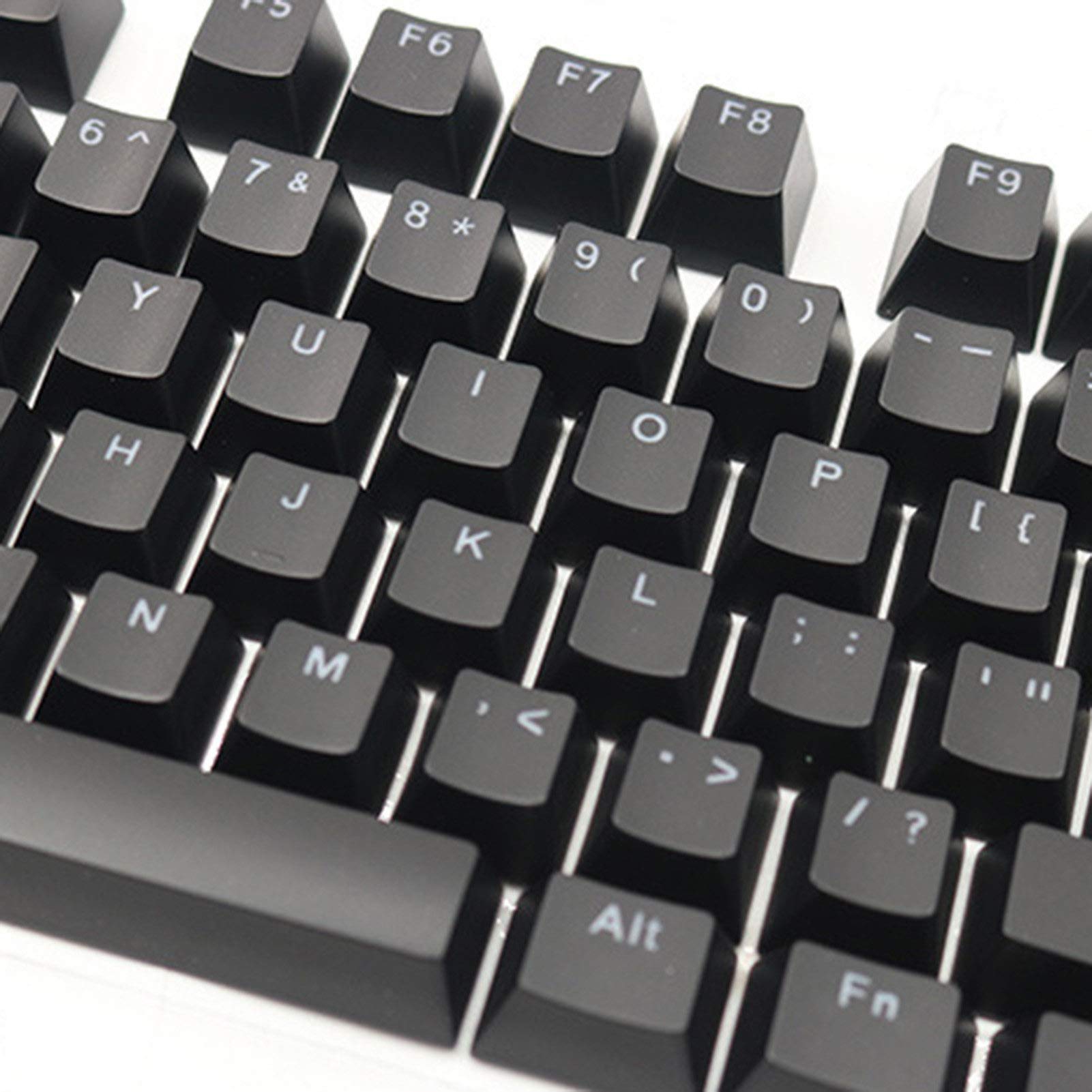 Gosundv 104PcsSet Double Color Backlight Keycap for Cherry MX Mechanical Keyboard,Keycaps Keyset for Mechanical Gaming Keyboard Switches- Black Red