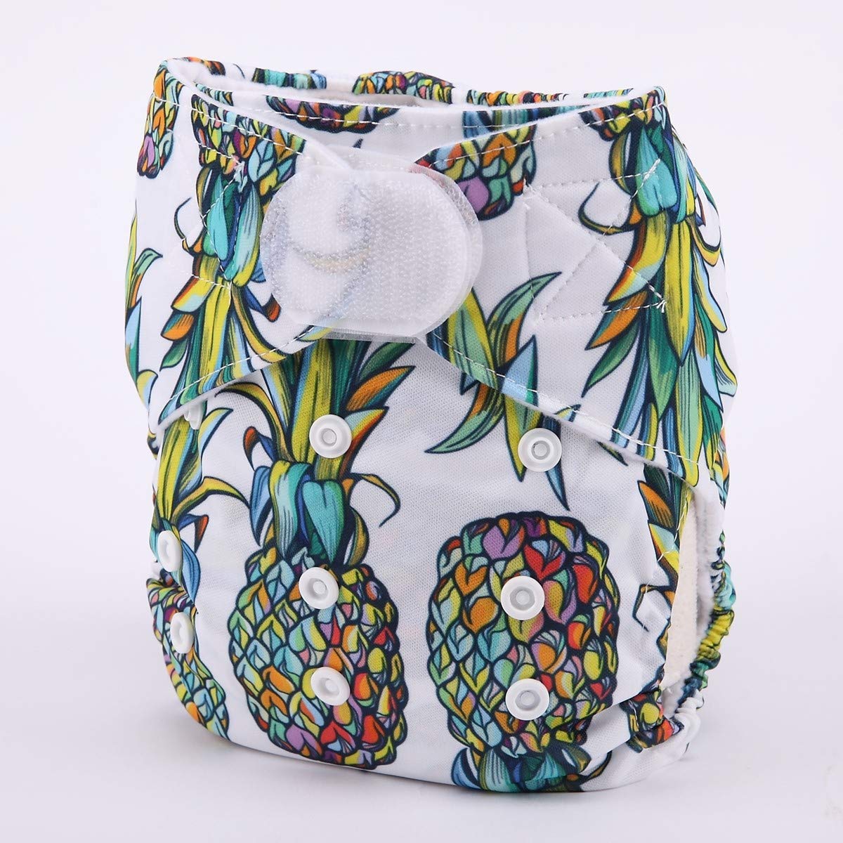Baby Pocket Cloth Diaper Nappy Hook and Loop (Pineapples)