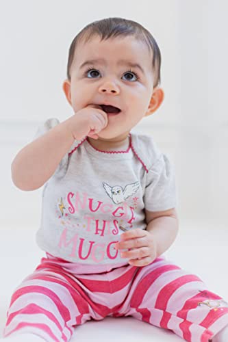 Harry Potter Infant Baby Girls Bodysuit Graphic T-Shirt Mesh Skirt and Leggings 4 Piece Layette Set 18 Months