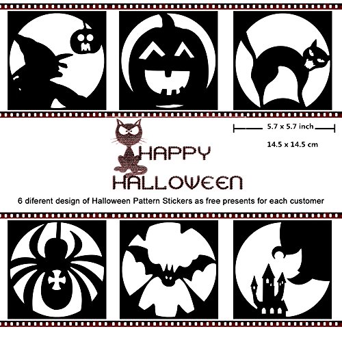 Antner Pumpkin Carving Tools Kit, 4 Pieces Heavy Duty Stainless Steel Carving Tools Set and 6 Pieces Halloween Pumpkin Carved Stencils Stickers