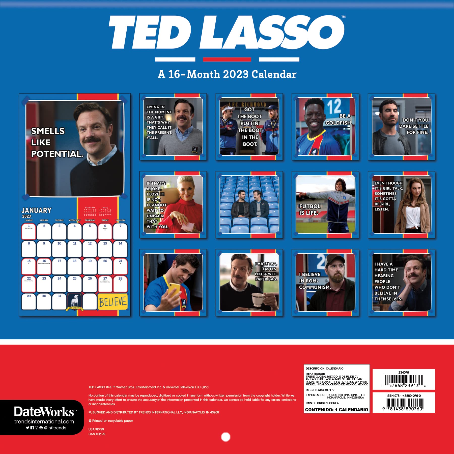 2023 Ted Lasso Wall Calendar
