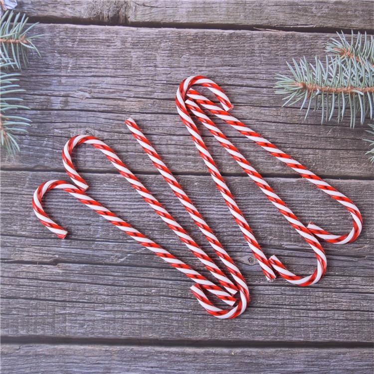 2024 New Halloween Christmas Acrylic Christmas Tree Decoration Small Cane, 24 per Pack, Suitable for Various Decorations, Fruit Plate Dinner Plate Christmas Tree Cake (24)